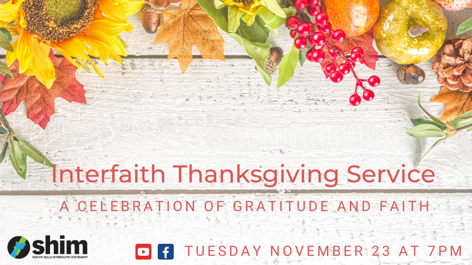 Interfaith Thanksgiving 2021 - SHIM